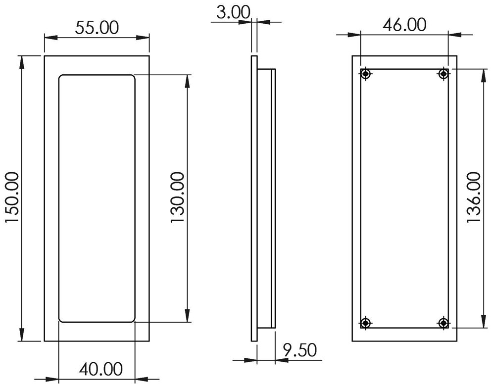 Burlington Rectangular Turn & Release | Frelan HArdware